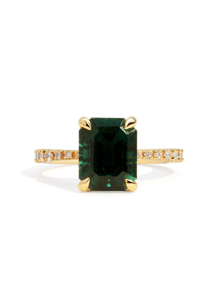 The Celine Ring with 4.1ct Emerald Tourmaline – Molten Store