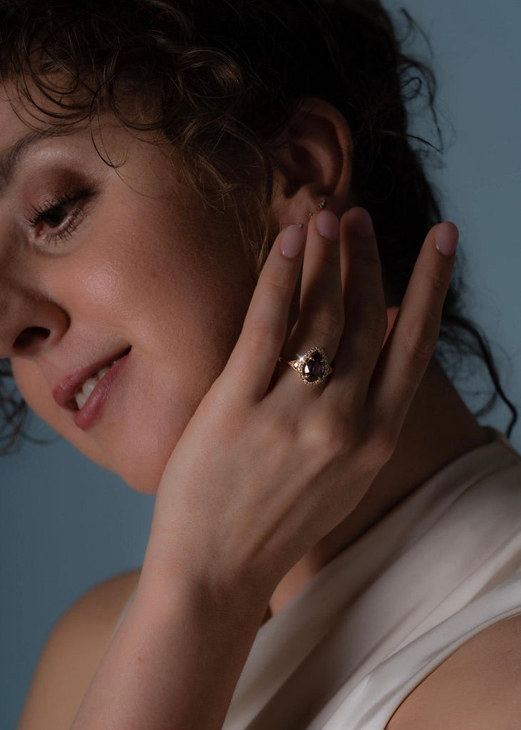 The Eliza Ring with 2ct Pear Spinel – Molten Store