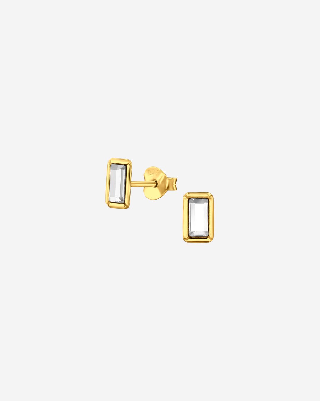 The Piazza Gold Vermeil Baguette Stud Earrings | Demi Fine – Molten Store